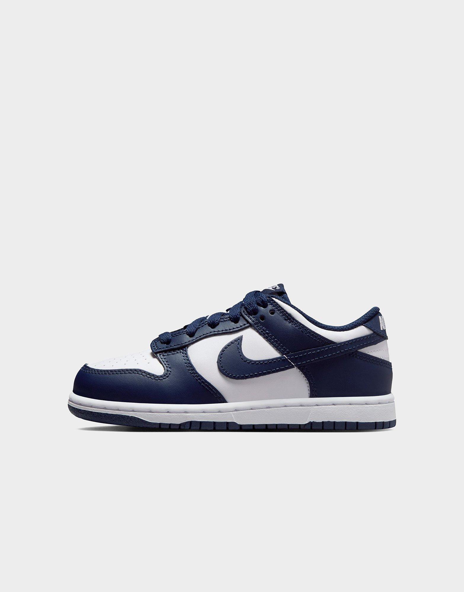 סניקרס Dunk Low White Midnight Navy | ילדים (Nike) – JD Sports ישראל